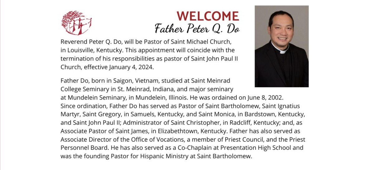 Welcome Fr. Peter Do